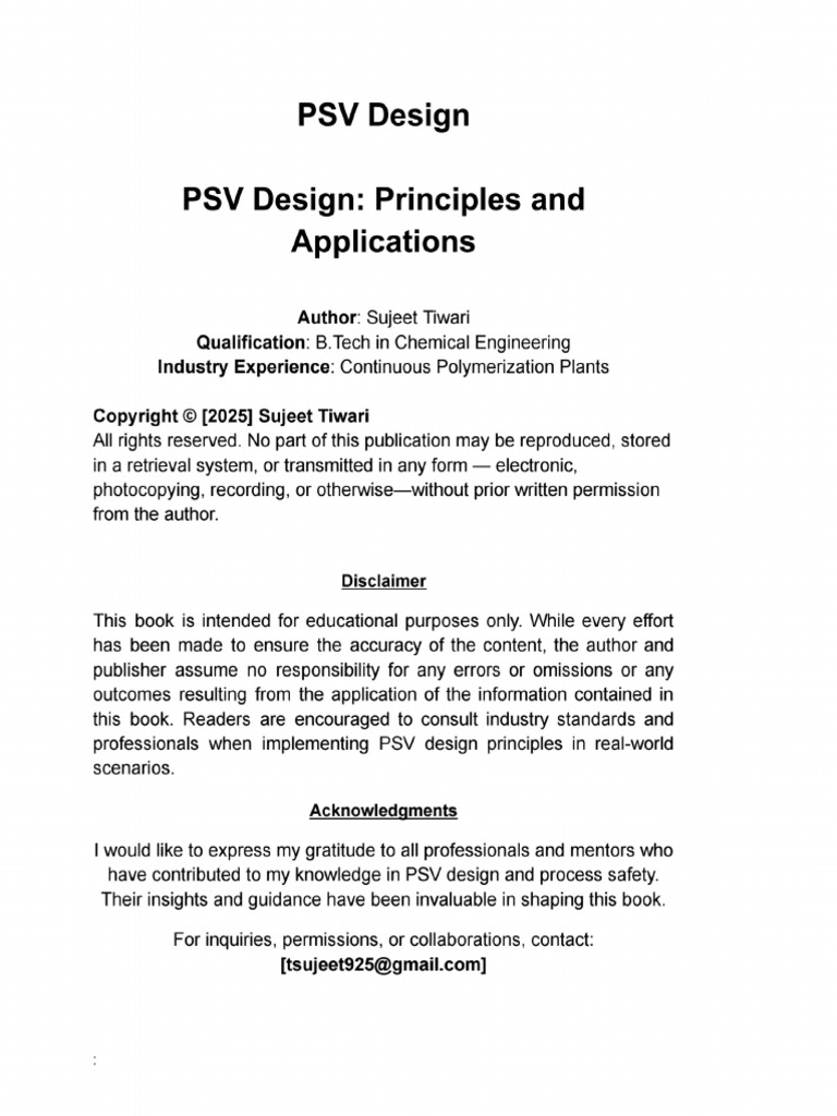 PSV Design | PDF