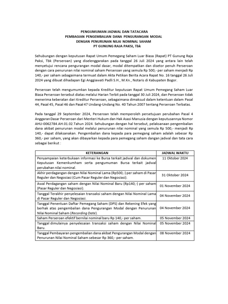 20241008 GGRP Laporan Informasi Dan Fakta Material 31733998 Lamp1 | PDF