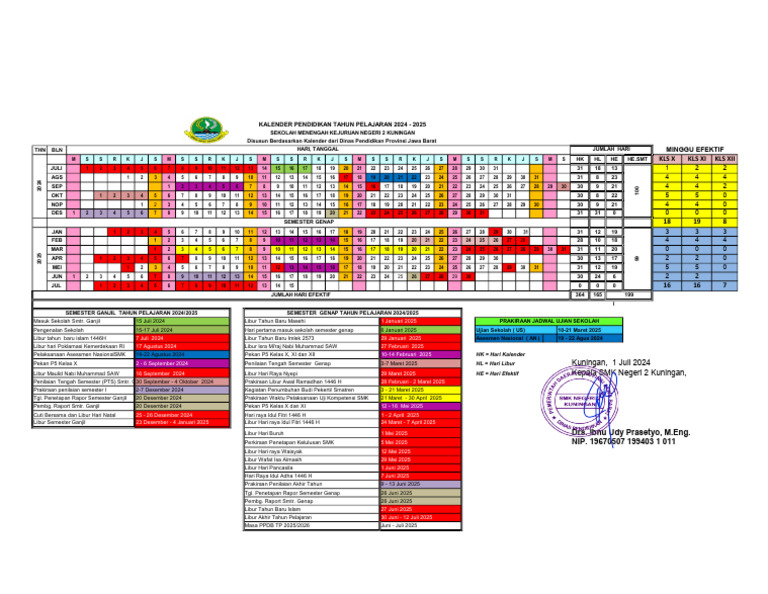 Kalender Pendidikan 2024-2025 | PDF