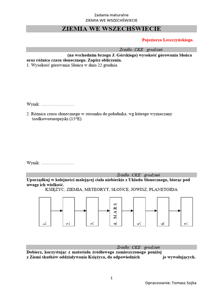 Ziemia We Wszechświecie | PDF