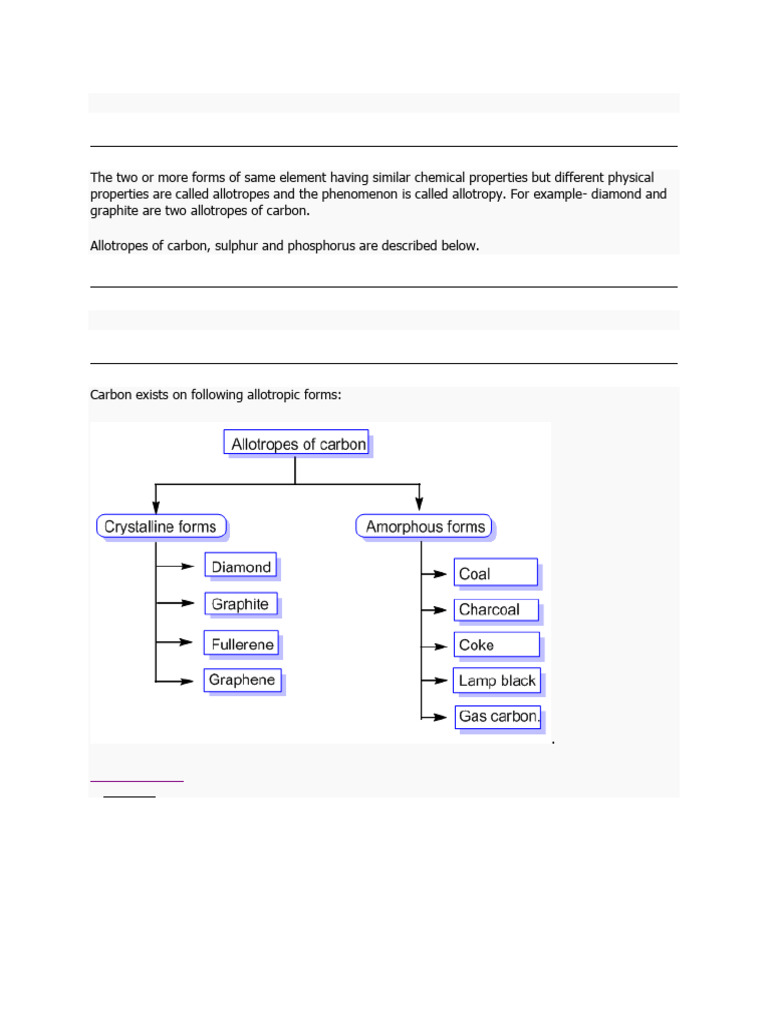 Allotropes and Allotropy Explained | PDF | Carbon | Phosphorus