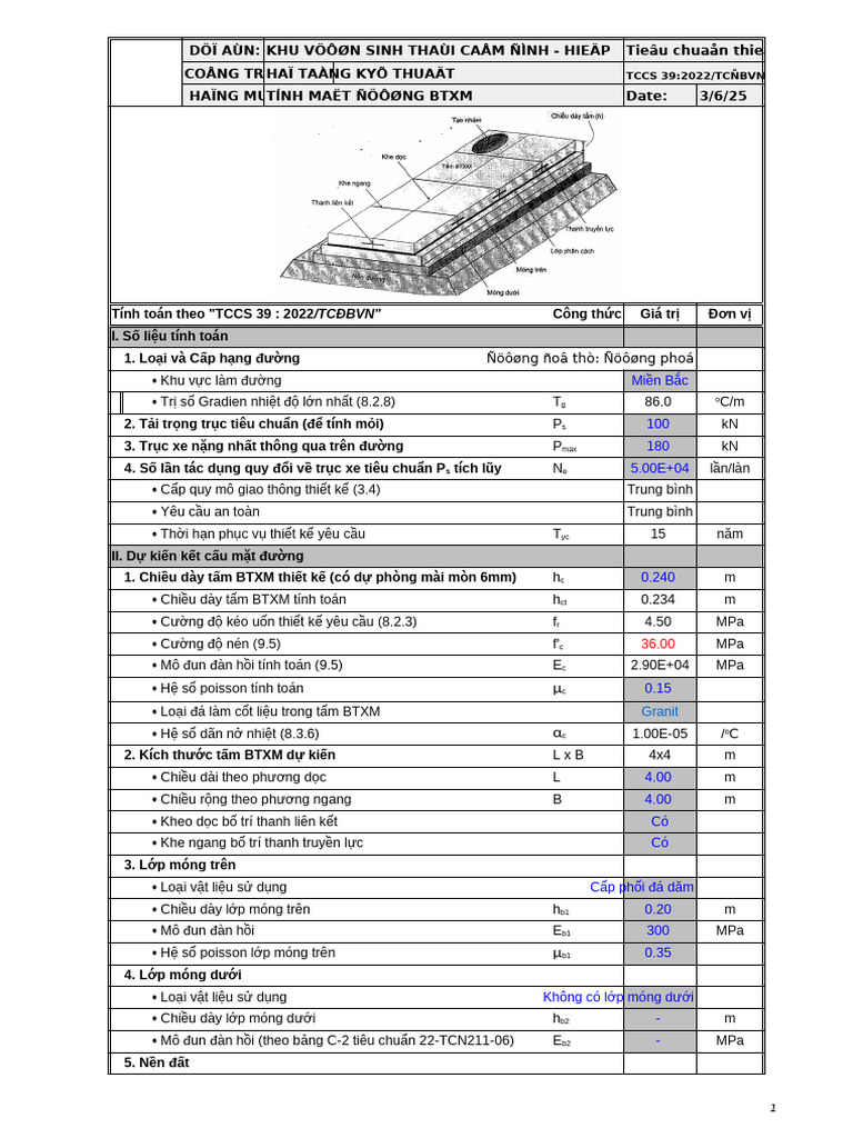 TCCS 39-2022 BTXM Thietkeduong1 | PDF