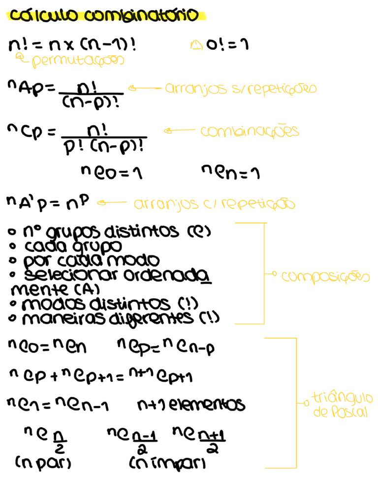 Cálculo Combinatório | PDF
