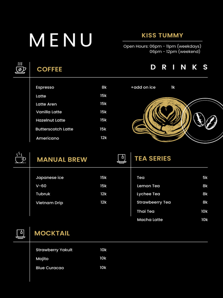 Brown Minimal Cafe Price List | PDF