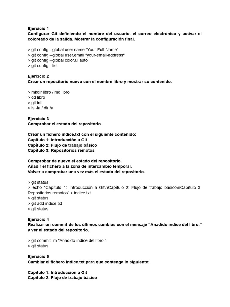 Soluciones Ejercicios GIT | PDF | Control de versiones | Desarrollo de software