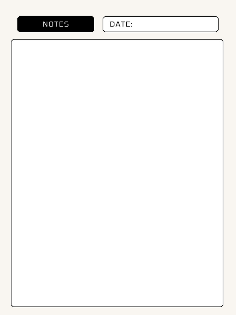 Beige and White Blank Notes Paper Document | PDF