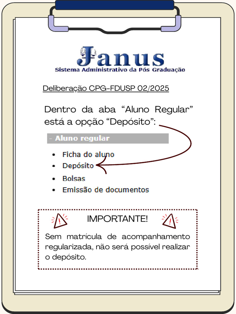 PPGD FDUSP Tutorial para o Deposito Digital JANUS | PDF
