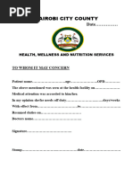 Medical Certificate Form - Kenya | PDF