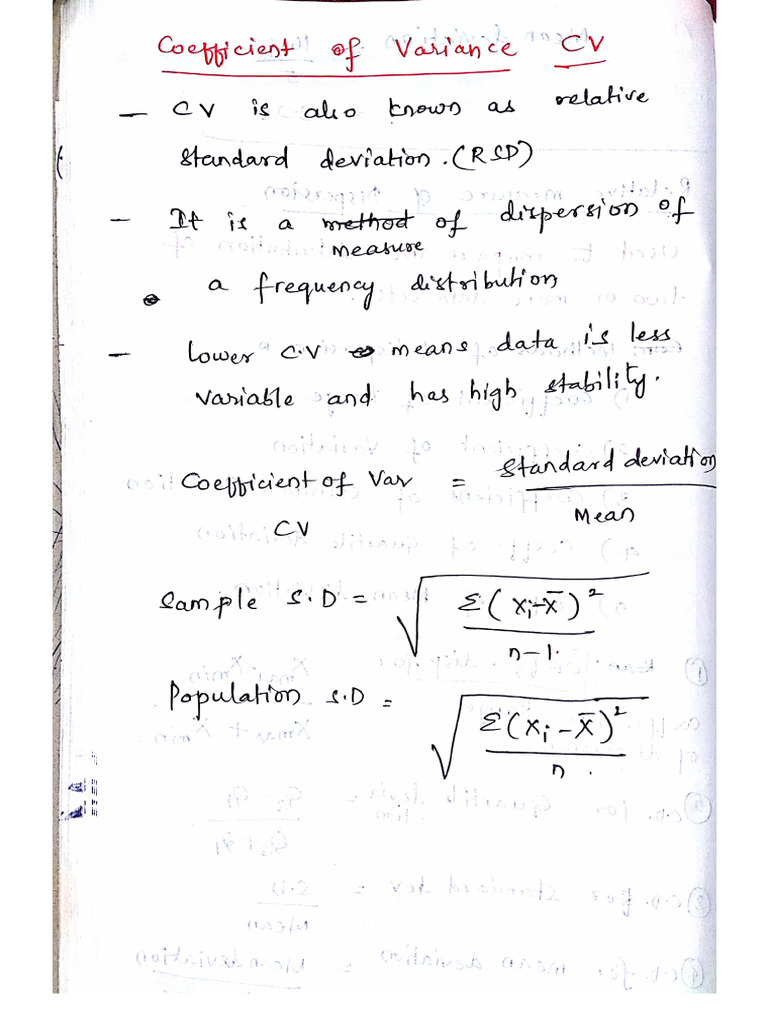 Coefficient of Variance | PDF