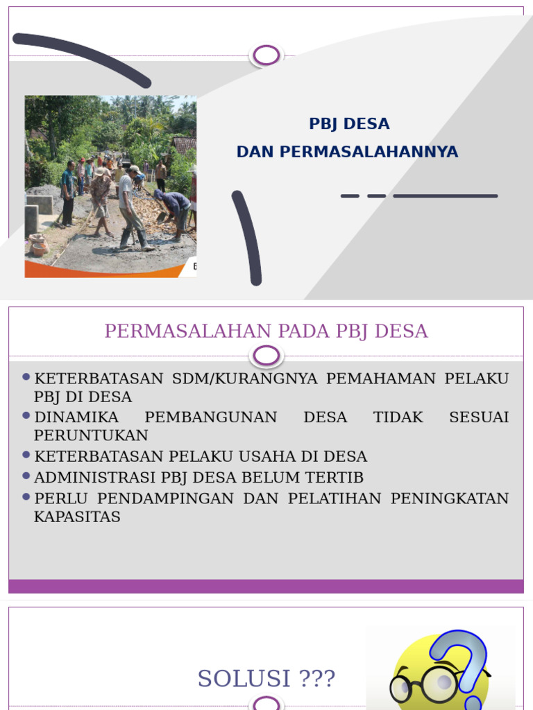PBJ Desa Dan Permasalahannya.pptx 1 | PDF
