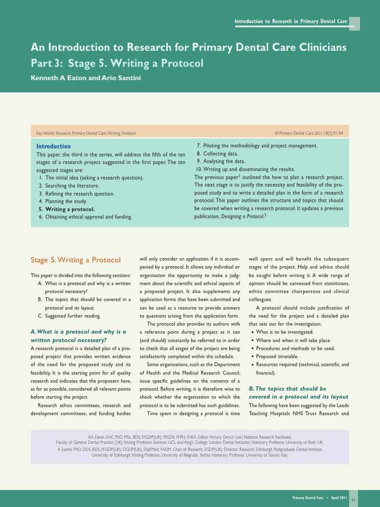 How To Write A Research Protocol - HANDOUT 2 | PDF | Informed Consent ...