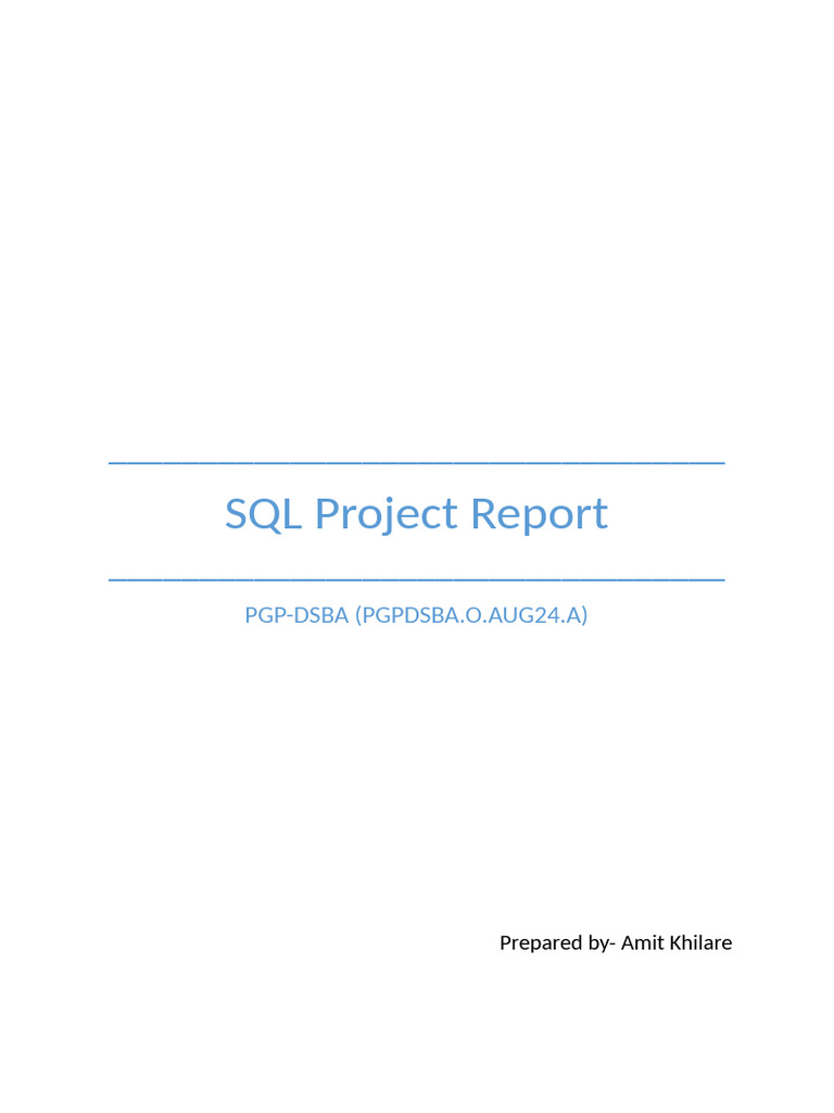 Amit Khilare SQL Project | PDF | Logistics | Vehicle Industry