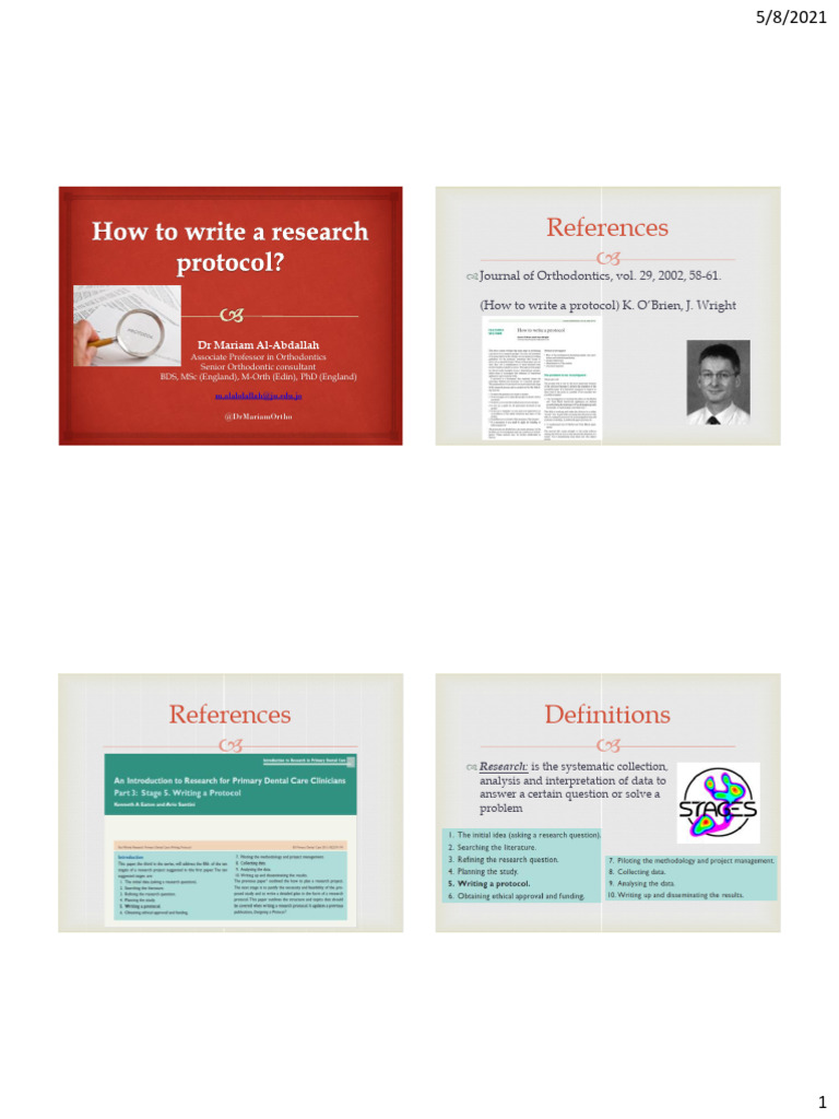 How To Write A Research Protocol - SLIDE | PDF | Experiment | Sampling ...