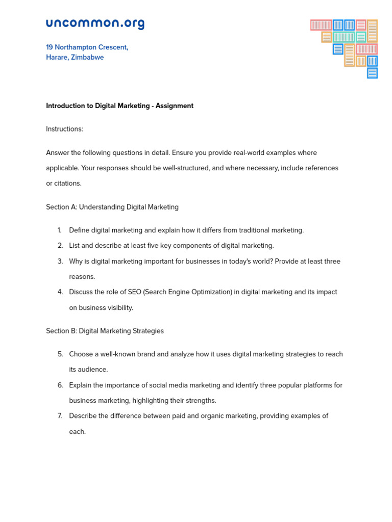 Assignments - DM Crash-Course | PDF