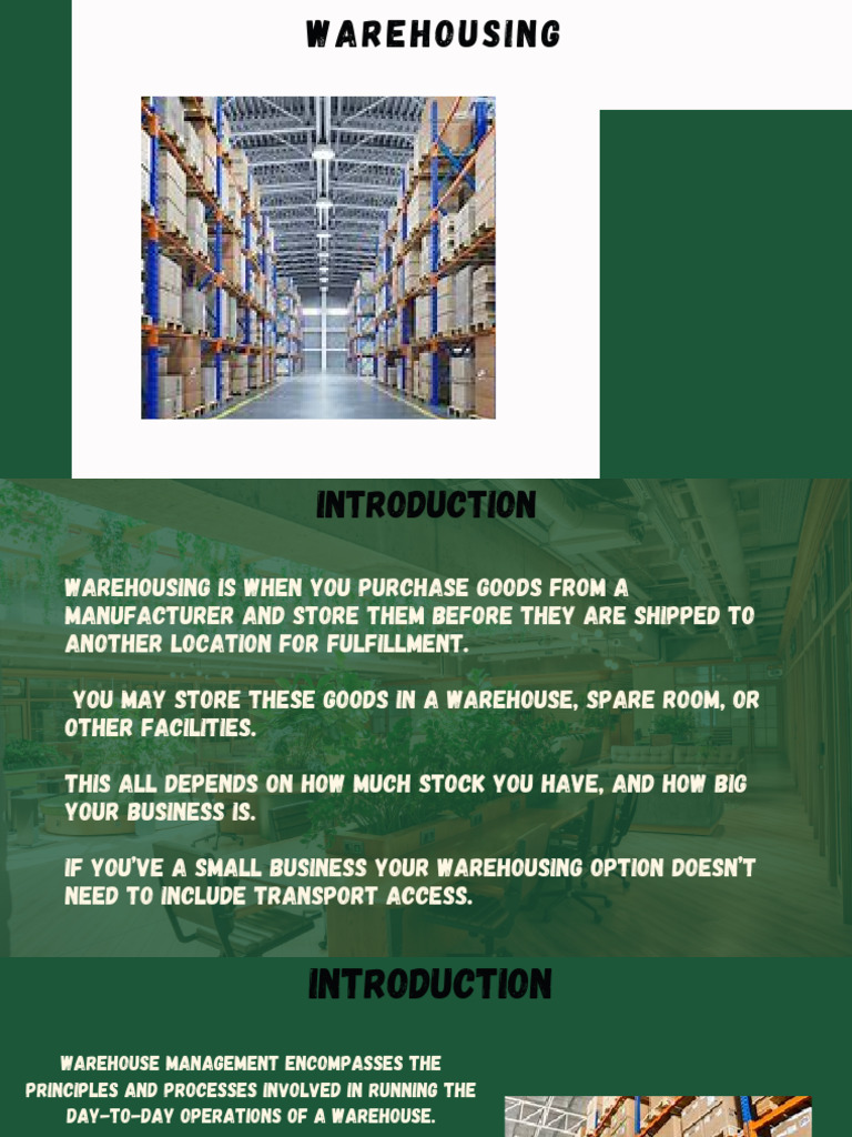 Warehousing | PDF | Warehouse | Logistics