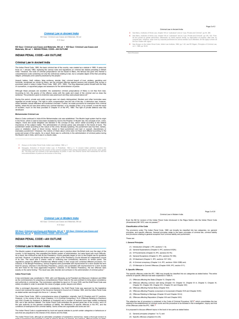 KD Gaur Crimes Book | PDF | Crimes | Crime & Violence