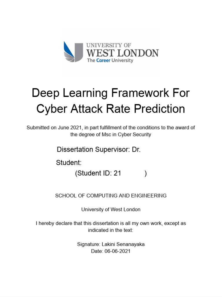 MSC Dissertation - Sample 5 | PDF | Computer Security | Security