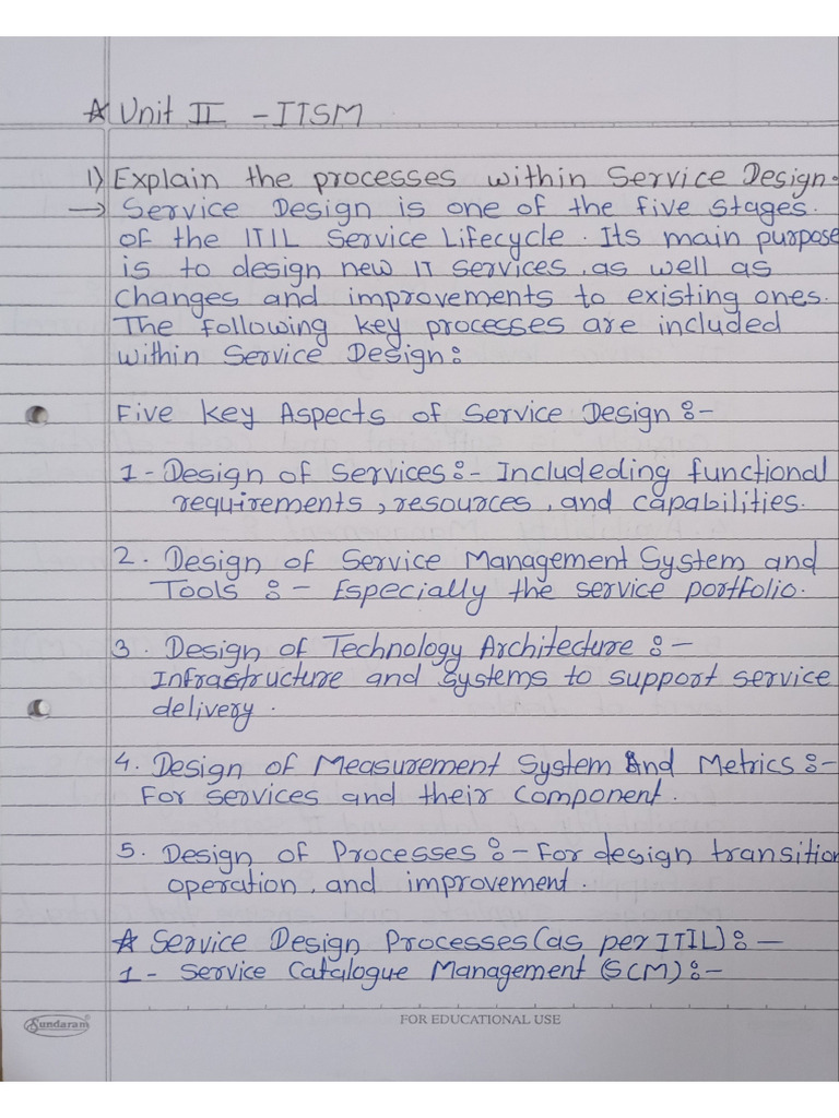 Assignment Unit 2 ITSM | PDF