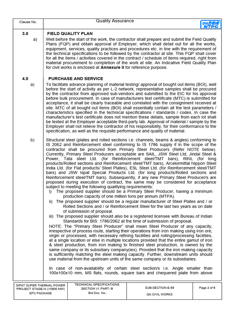 1.4 Annexure 2C To TCC Volume IA | PDF | Specification (Technical ...