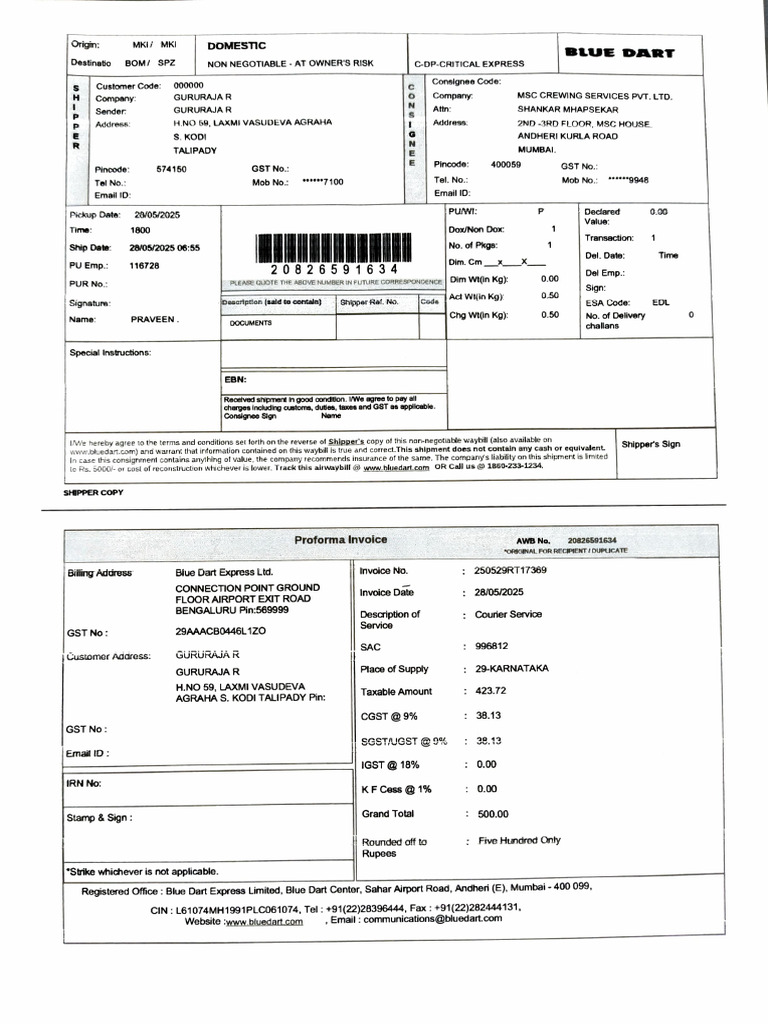 Express Corrier (TDD) - AWB Tracking) | PDF | Payments | Government Finances