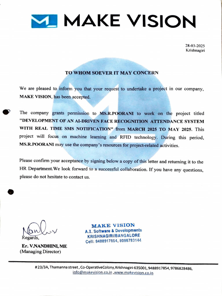 Project Confirmation | PDF