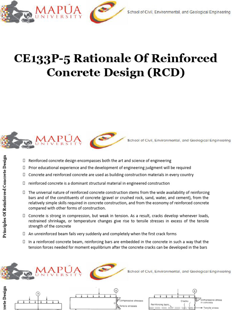 CE133P-5 Rationale of Reinforced Concrete Design (RCD) | PDF | Concrete | Reinforced Concrete