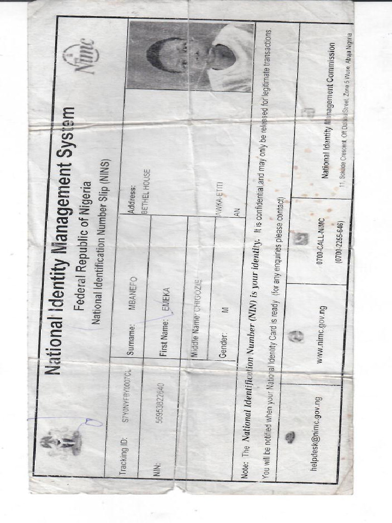 National Identity Card | PDF