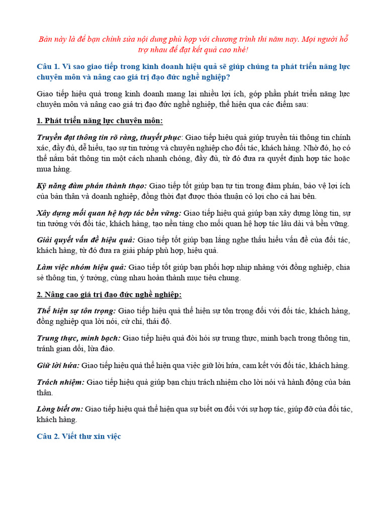 [NEW] Ôn cuối kỳ - GTKD | PDF