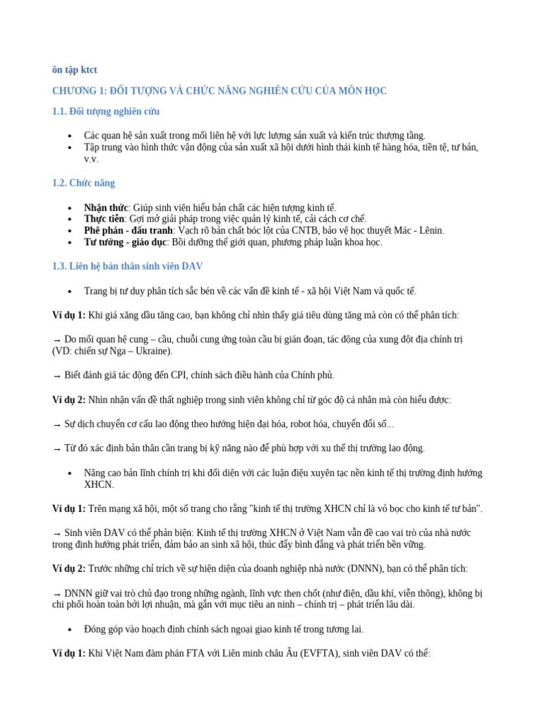 De Cuong On Tap KTCT Mac Lenin | PDF