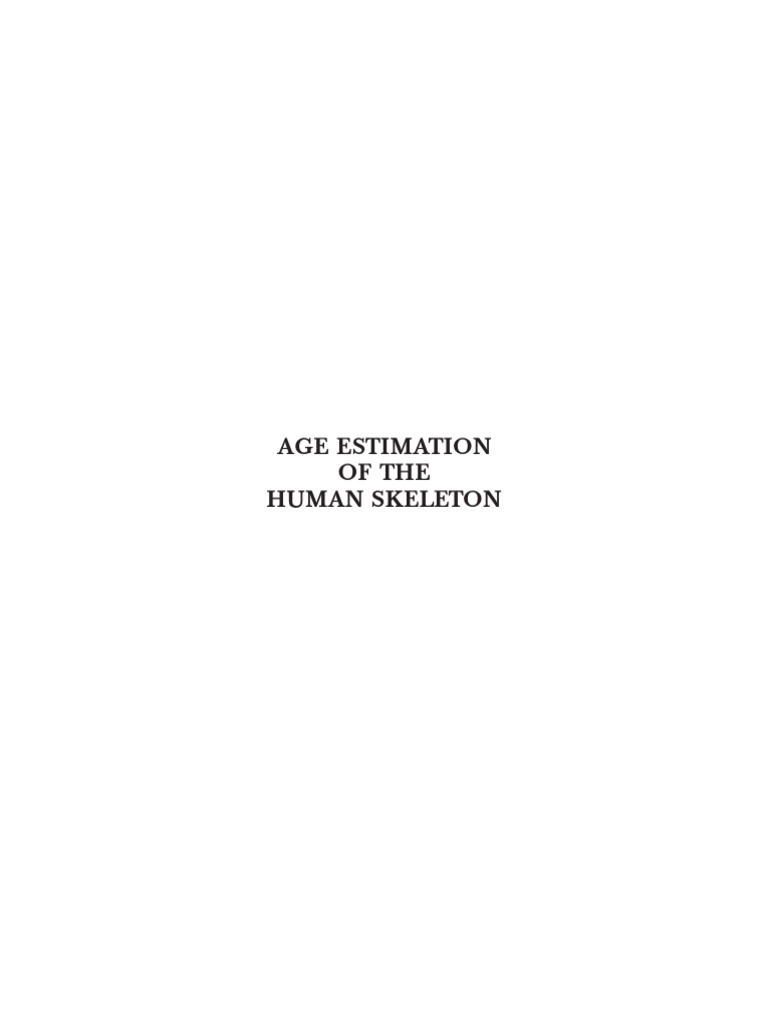 Human Skeleton Age Estimation Guide | PDF | Tooth