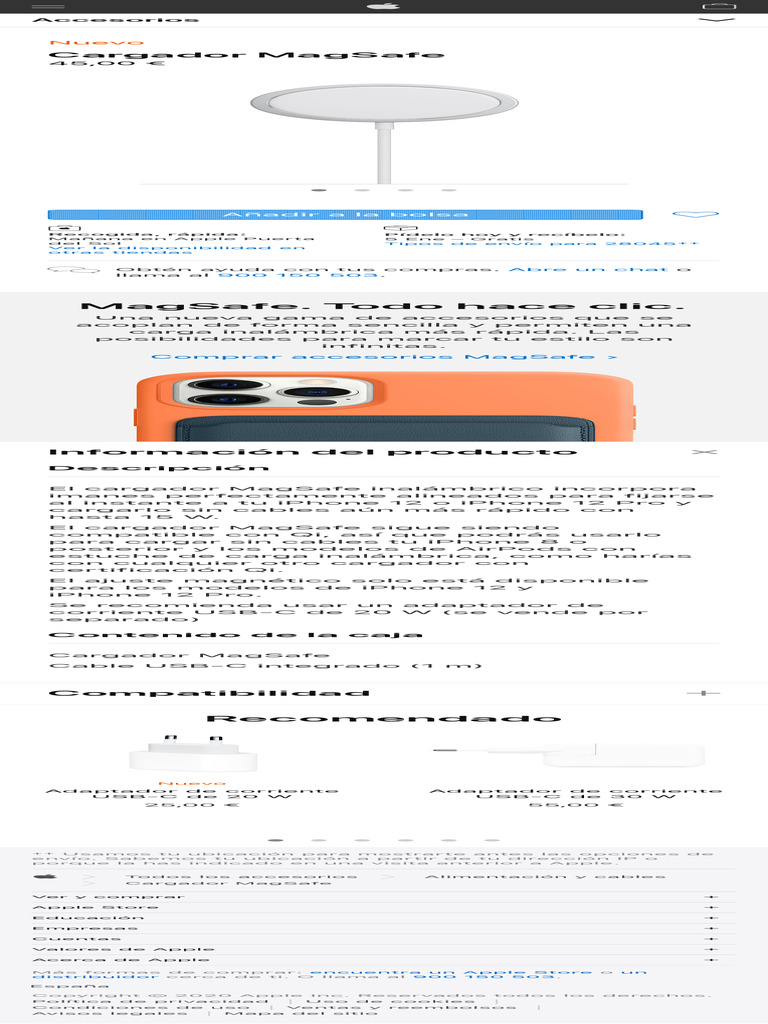 Cargador MagSafe para iPhone 12 Pro | PDF | Yo telefono | Apple Inc.