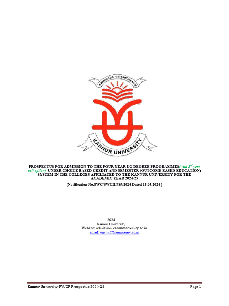 FYUG Prospectus 2024-25 | PDF