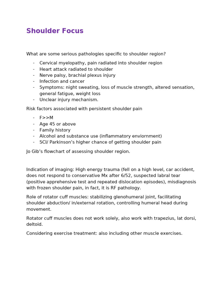 GMED3016 Integrated Musc Shoulder | PDF | Shoulder | Anatomical Terms ...