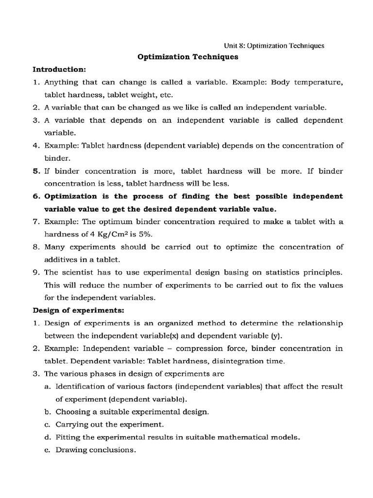 Unit 4 Optimization | PDF