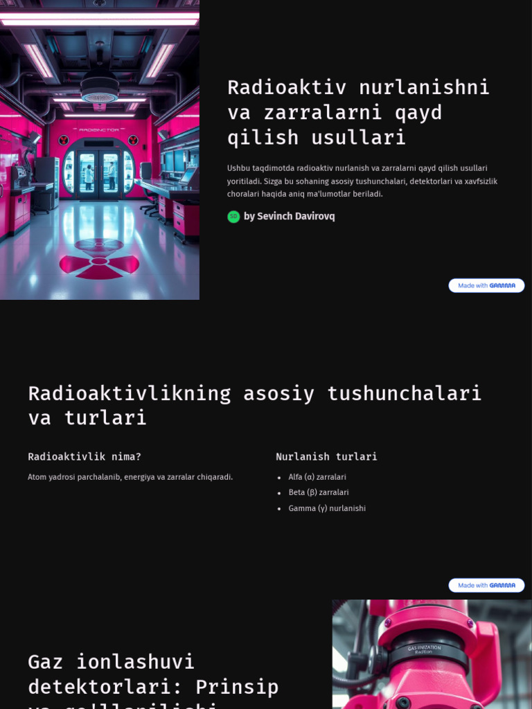 Radioaktiv Nurlanishni Va Zarralarni Qayd Qilish Usullari | PDF