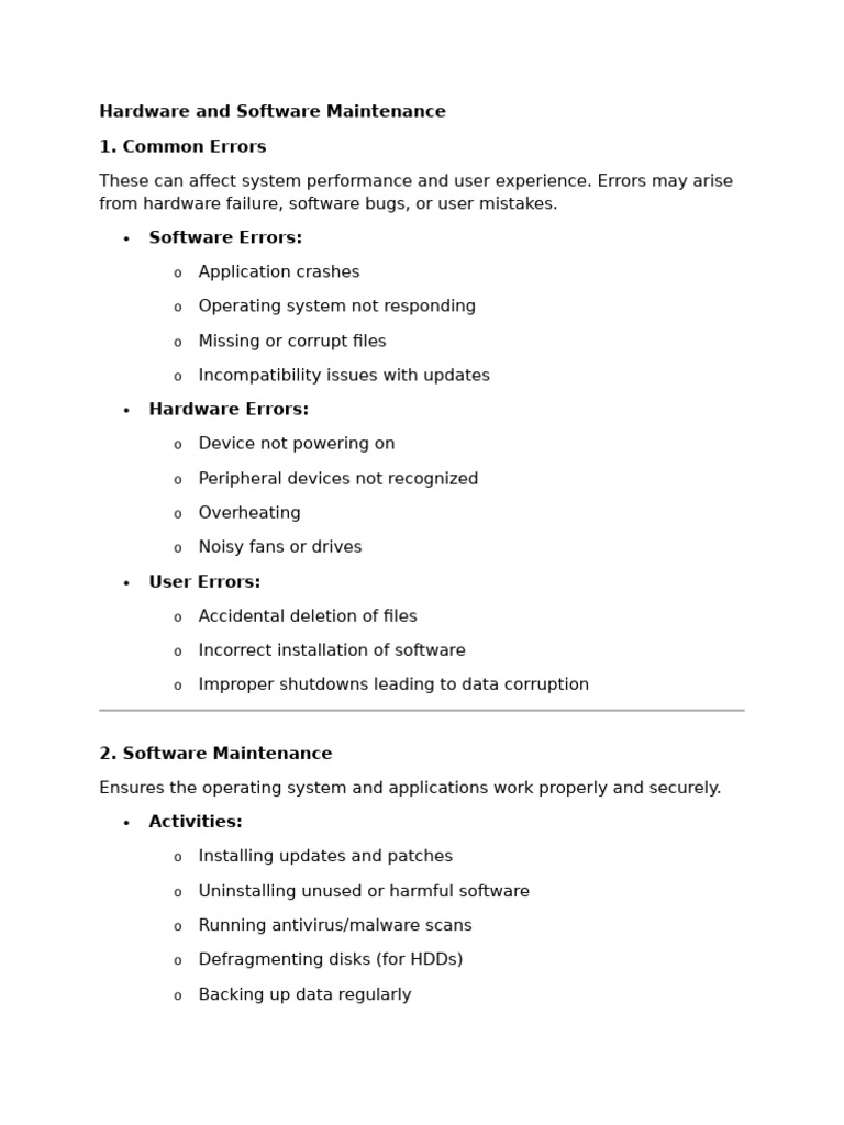 Hardware and Software Notes For Form 1 2025 Term 1 | PDF | Hard Disk ...