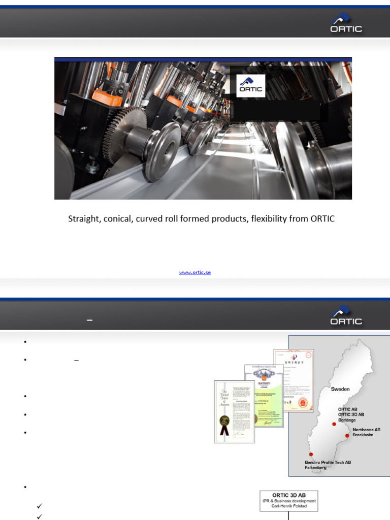 Roll Formed Products and Machines From ORTIC | PDF | Mechanical ...