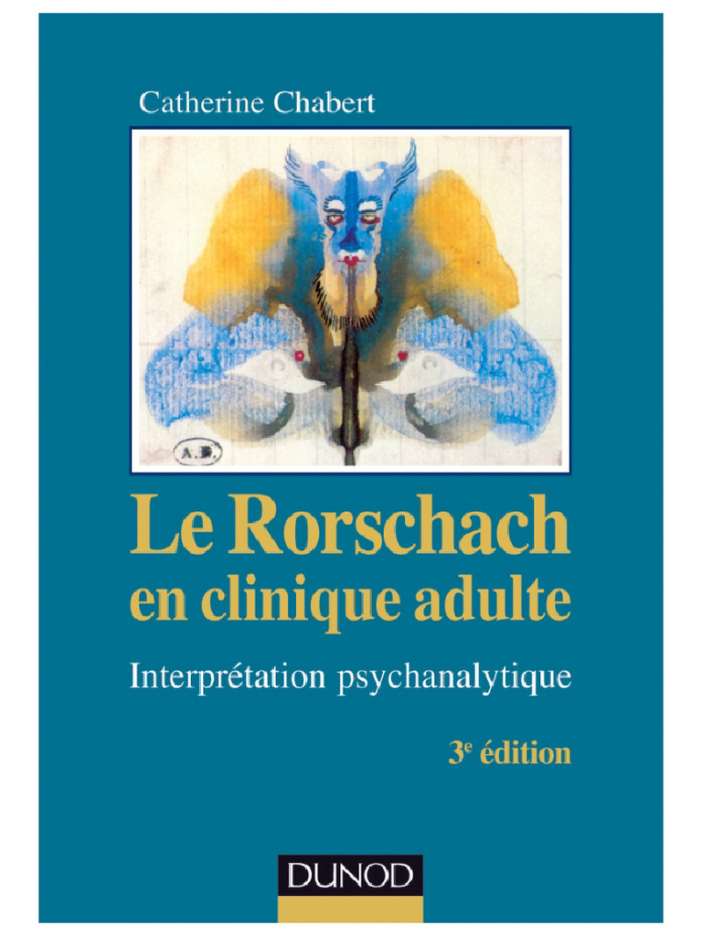Le Rorschach en Clinique Adulte. Interprétation Psychanalytique | PDF