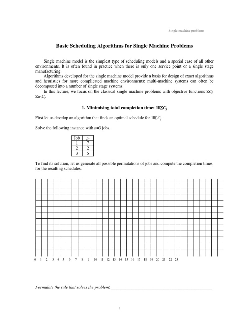 Solution Smith Rule | PDF | Scheduling (Production Processes) | Algorithms