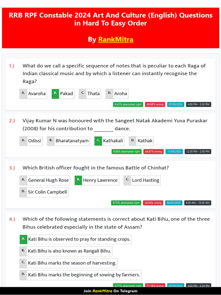 Indian States Questions | PDF