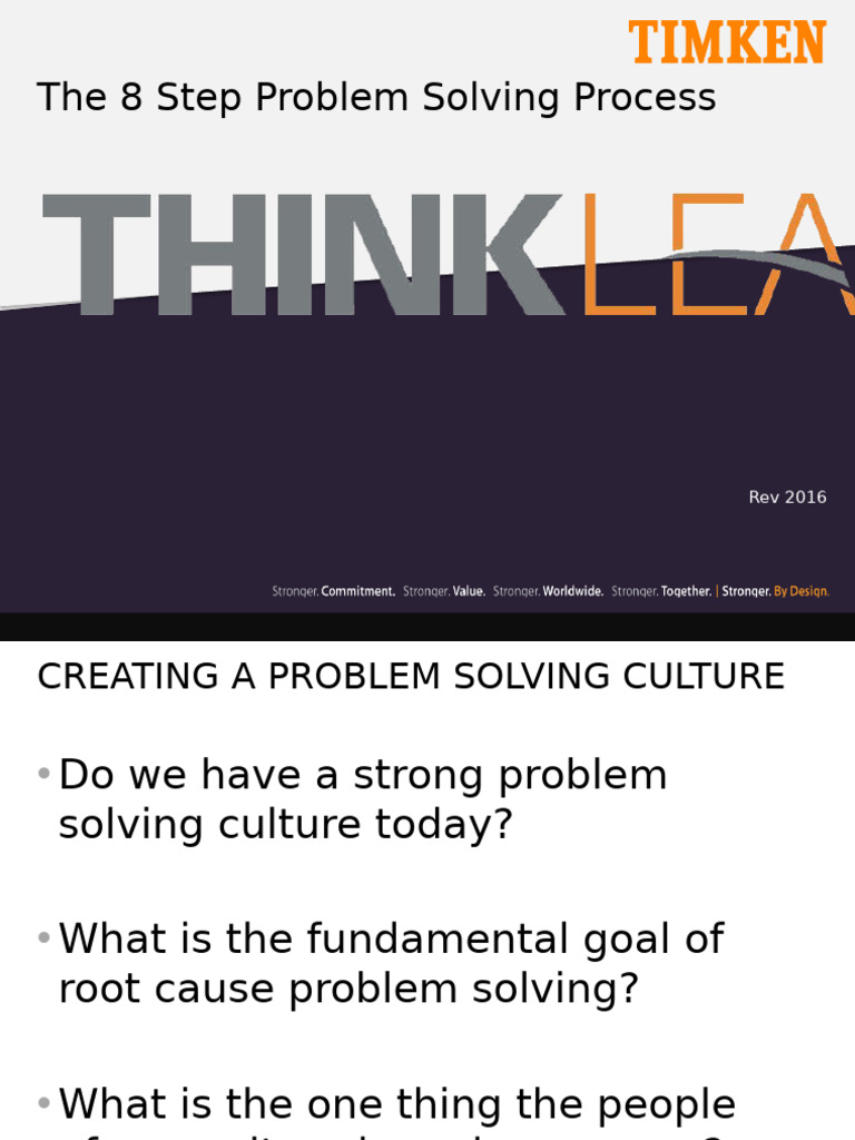 01 Level 1 - 8 Step Problem Solving Rev 2016 | PDF | Cognitive Science ...