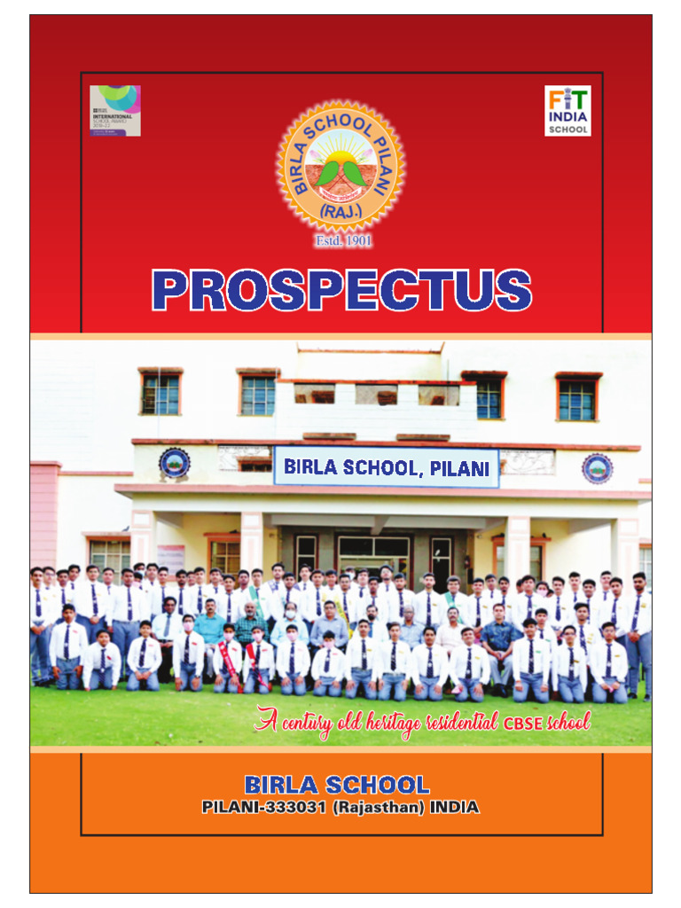 Birla School Prospectus Final 1 | PDF