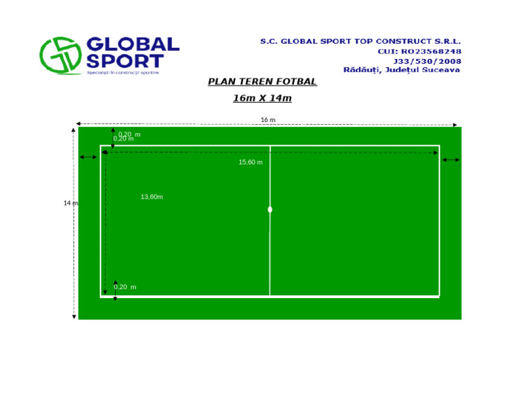 Plan Teren Fotbal 16x14 Gradinita Mereni | PDF