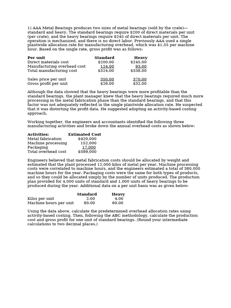 AD214 Exercise4 Answers | PDF | Profit (Economics) | Cost Of Goods Sold