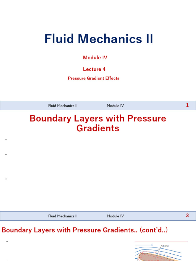 FM II - Module IV - 1.4 Pressure Gradient Effects | PDF | Drag (Physics ...
