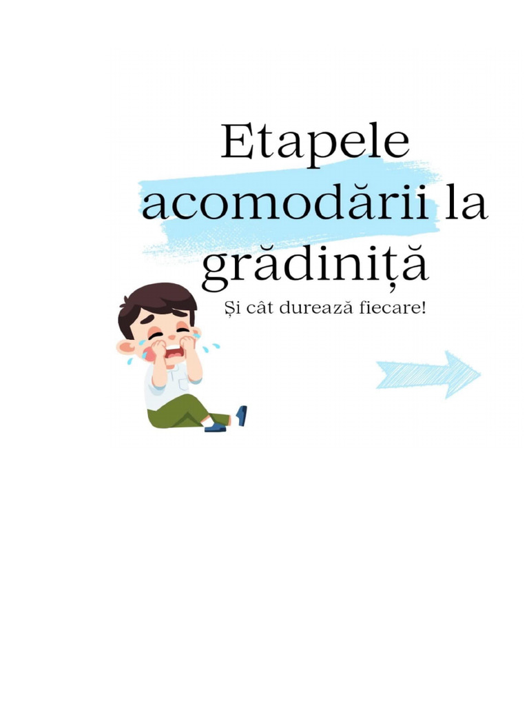 Adaptarea Copiilor La Gradinita | PDF