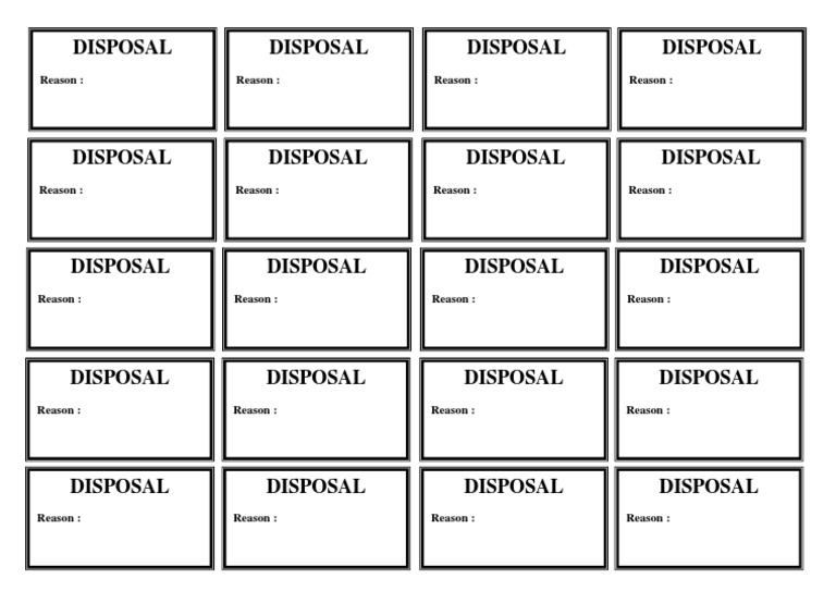 Disposal Label | PDF | Language Arts & Discipline