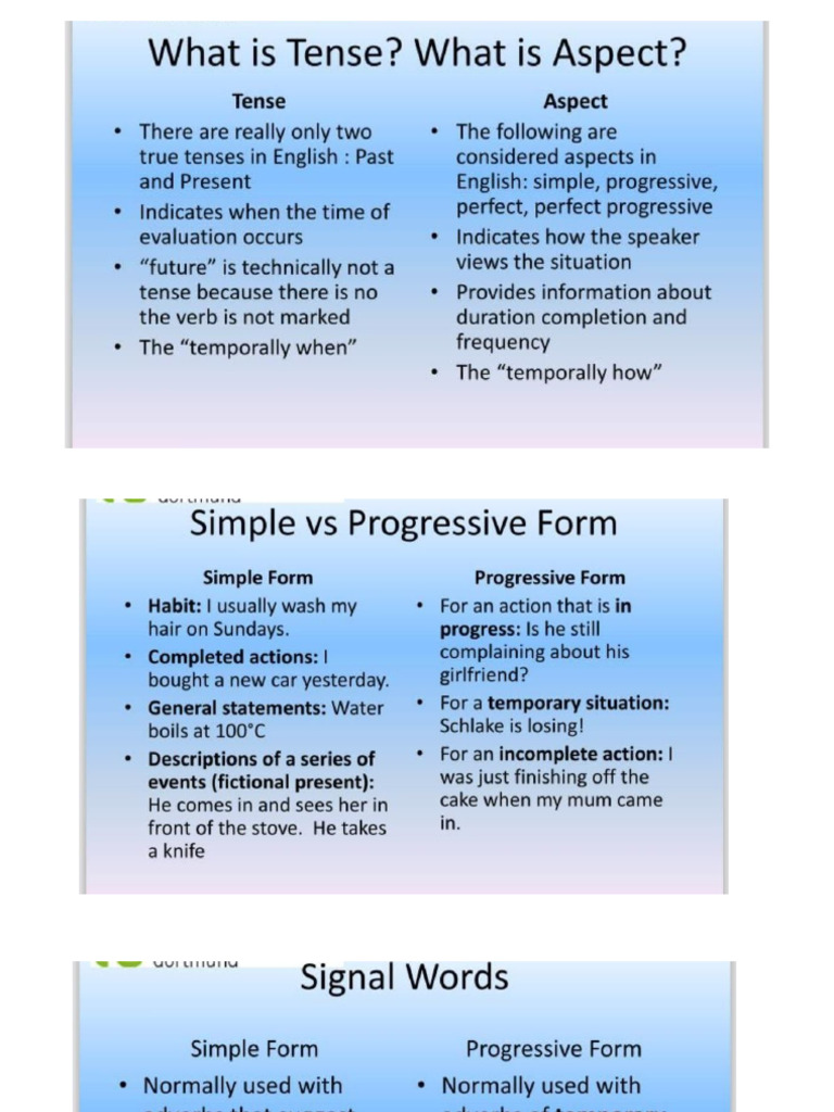 Tense and Aspect in Discourse Analysis Course | PDF | Grammatical Tense | Grammar