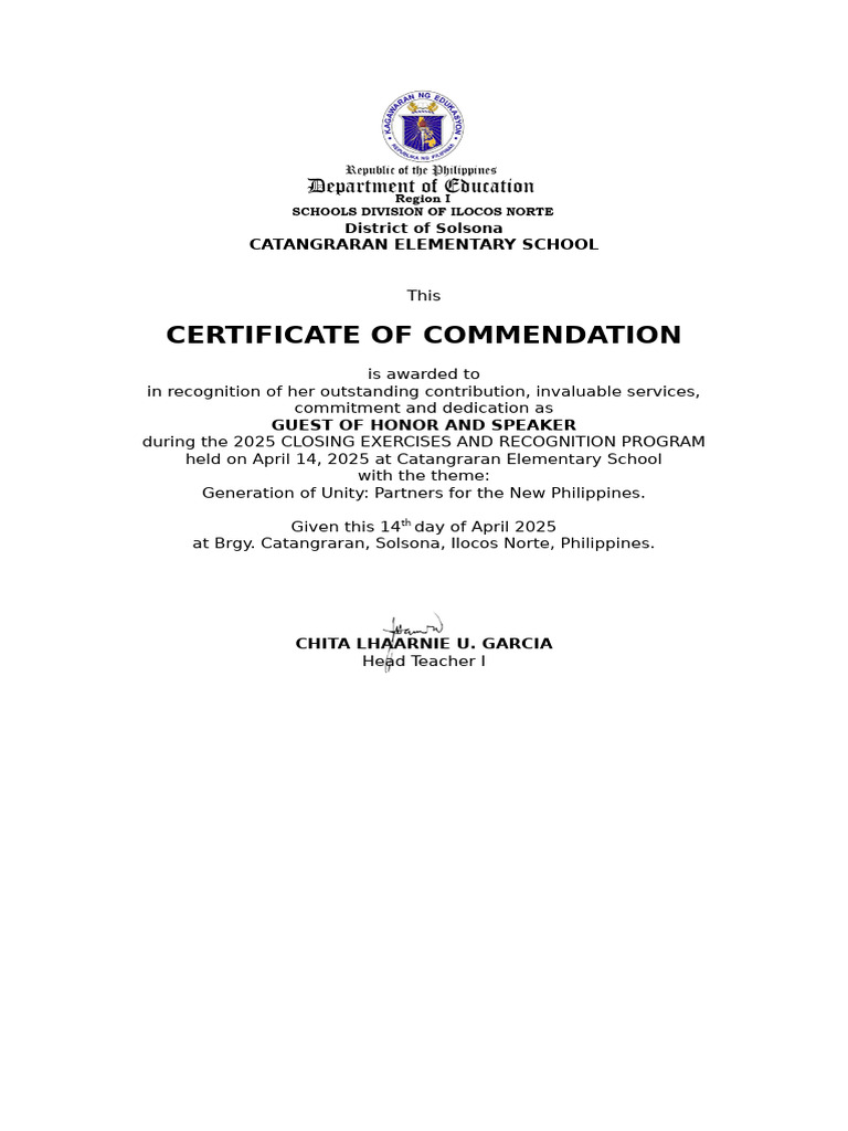 Certificate Guest Speaker | PDF