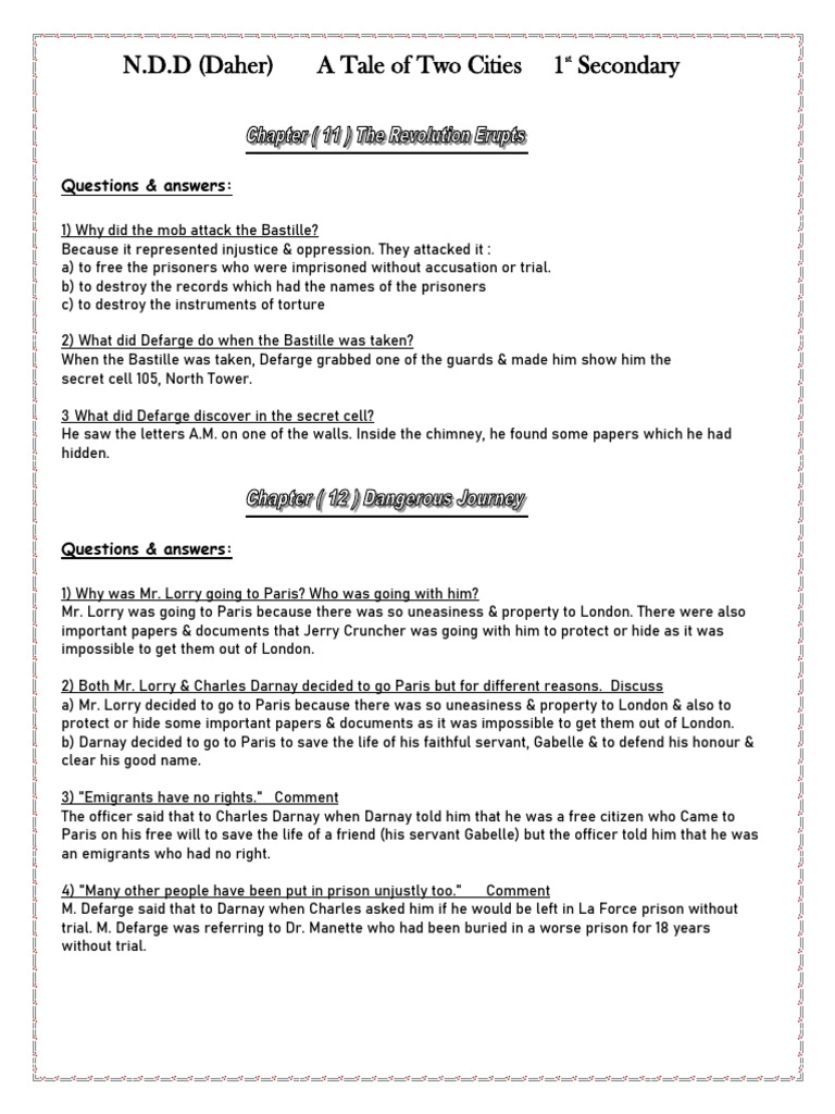 A Tale of Tale of 2 Cities (2025) | PDF | A Tale Of Two Cities